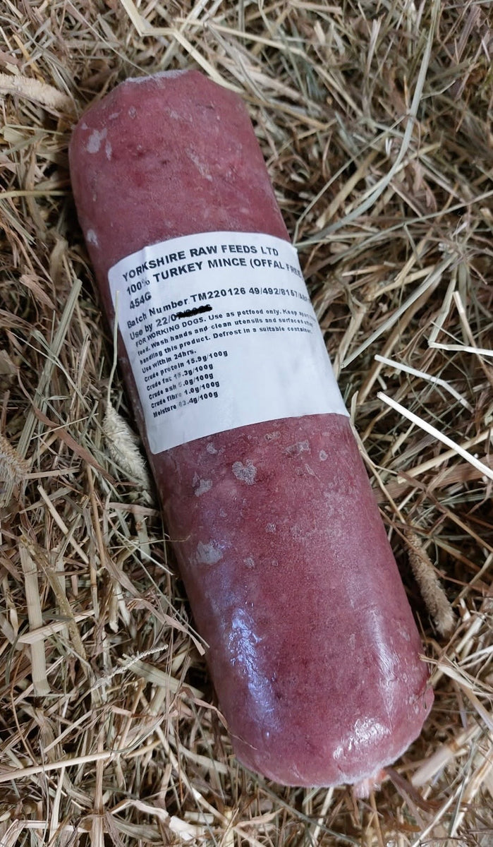 Turkey Mince. Yorkshire Raw. Single Protein Complimentary Mince. Offal ...